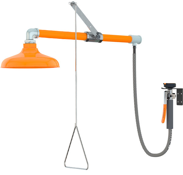 GUARDIAN EMERGENCY SHOWER WITH DRENCH HOSE, HORIZONTALLY MOUNTED ...