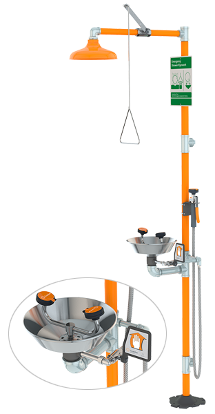 GUARDIAN SAFETY STATION WITH EYE/FACE WASH, AUXILIARY DRENCH HOSE ...
